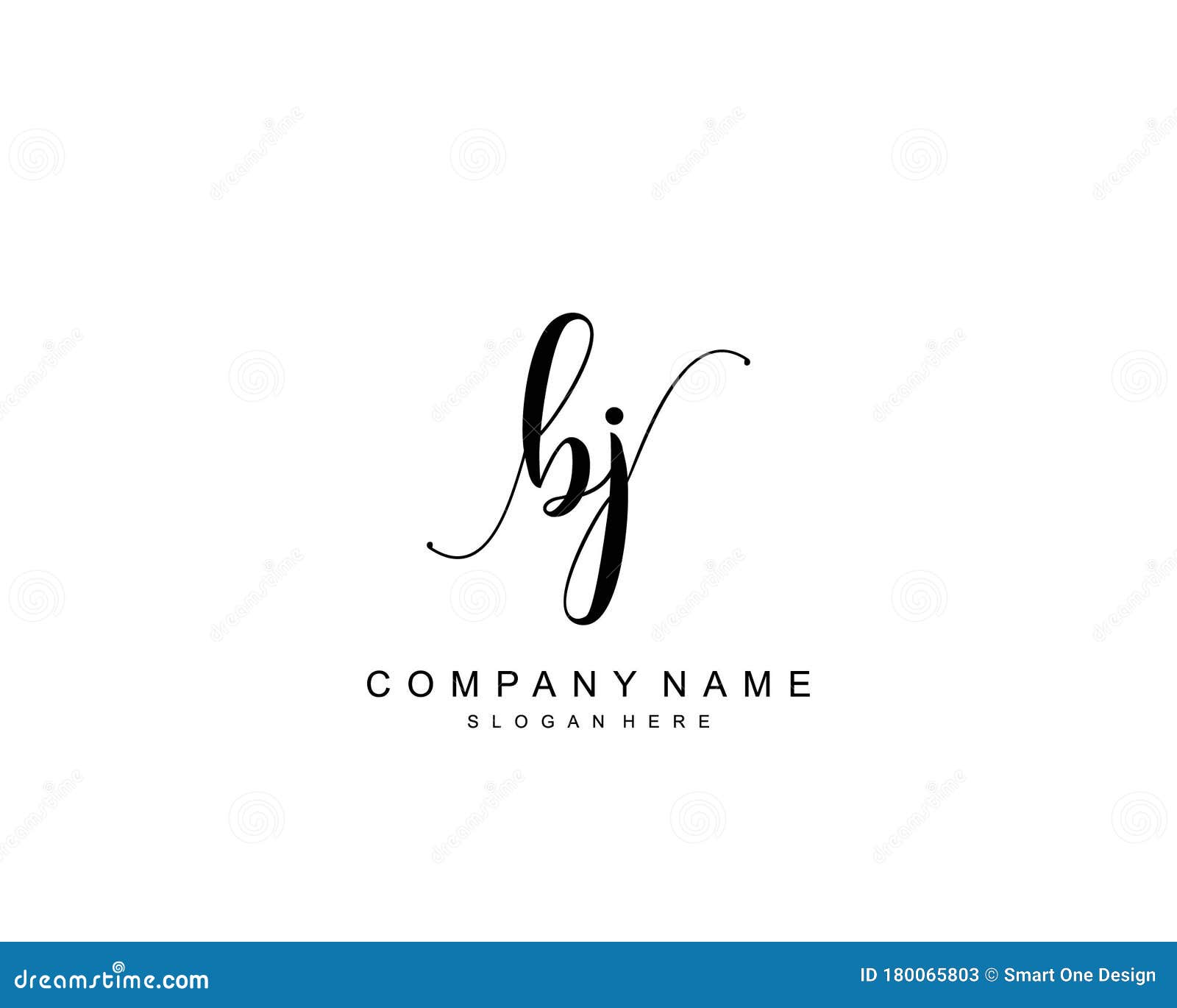 Initial BJ Signature Logo Template Vector Stock Vector - Illustration ...