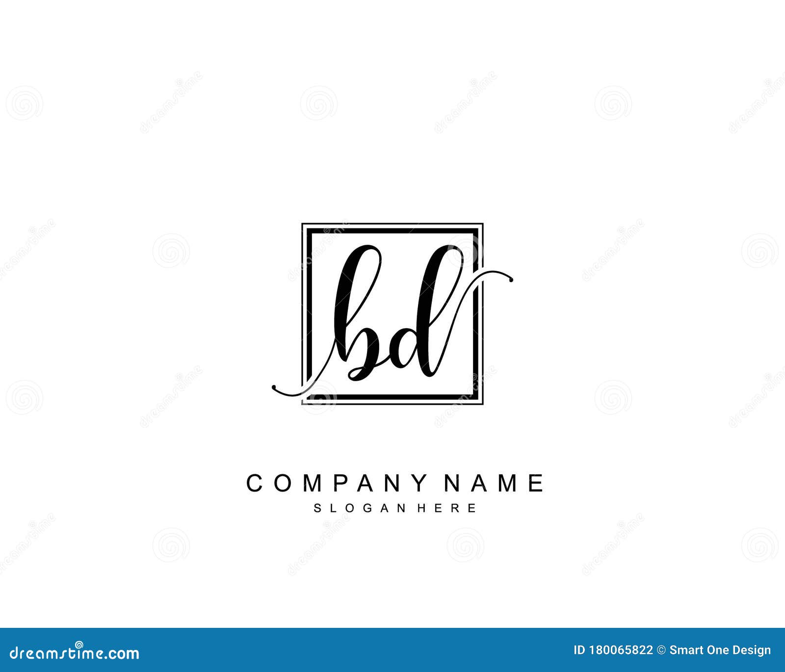 Initial BD Signature Logo Template Vector Stock Vector - Illustration ...