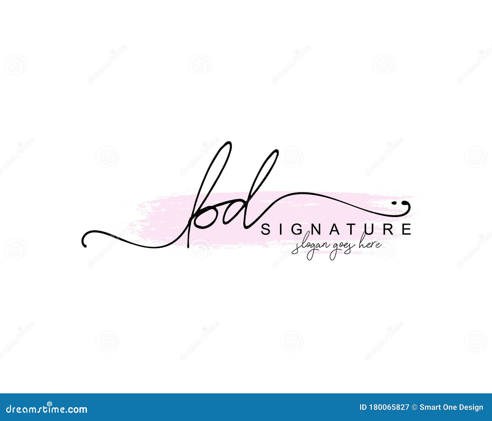 Initial BD Signature Logo Template Vector Stock Vector - Illustration ...