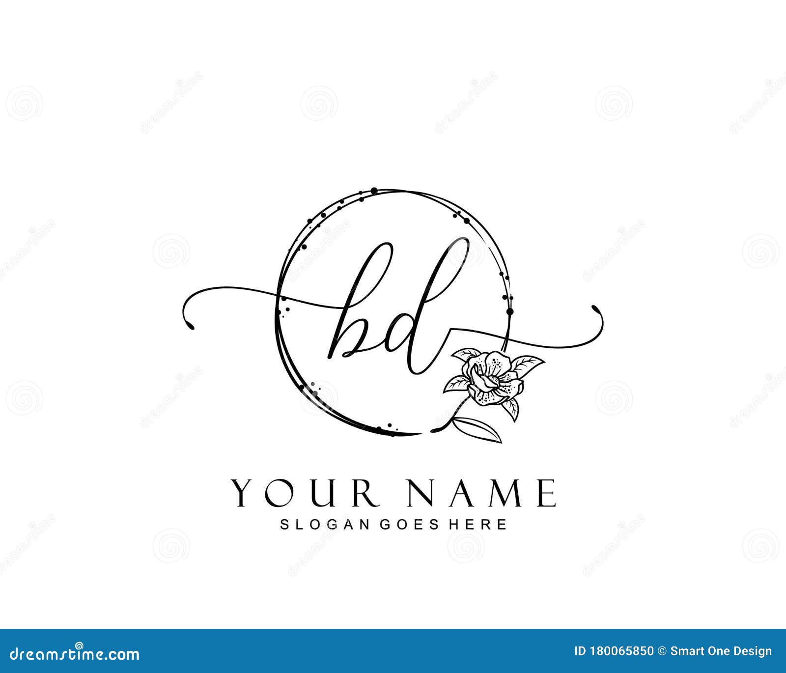 Initial BD Signature Logo Template Vector Stock Vector - Illustration ...