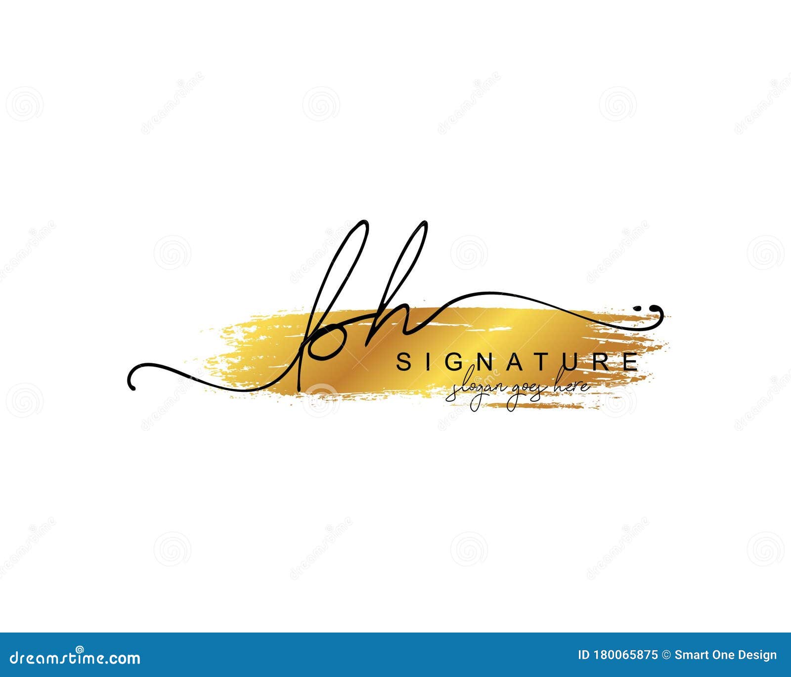 Initial BH Signature Logo Template Vector Stock Vector - Illustration ...
