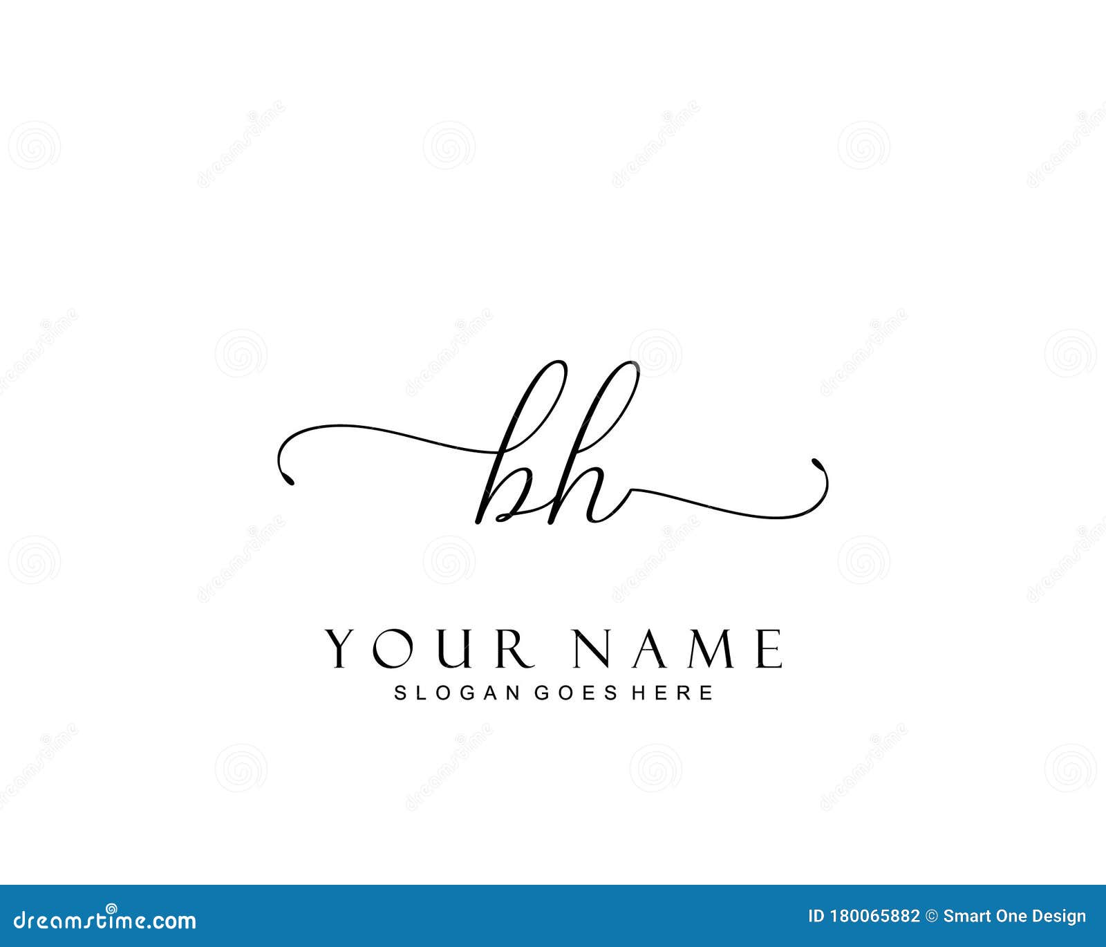 Initial BH Signature Logo Template Vector Stock Vector - Illustration ...