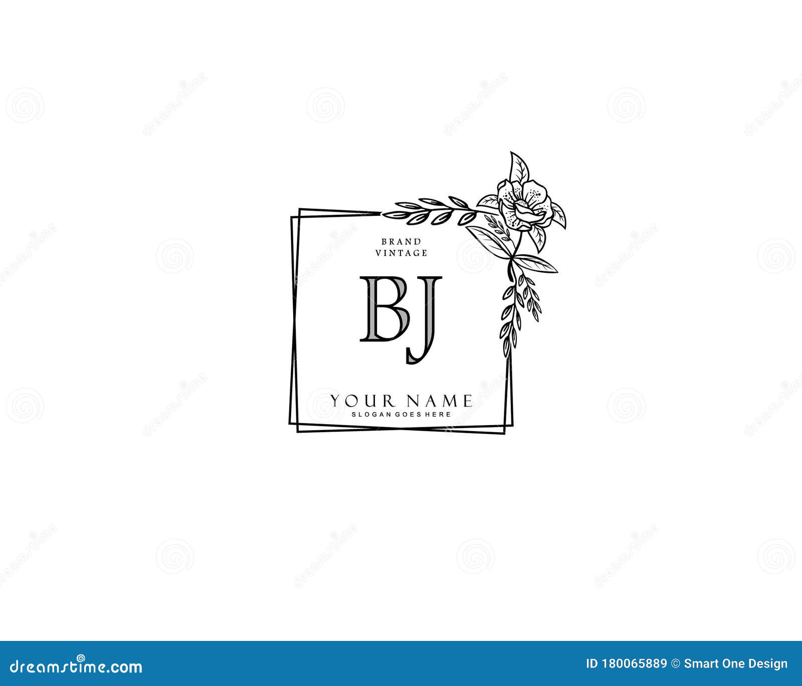 Initial BJ Signature Logo Template Vector Stock Vector - Illustration ...