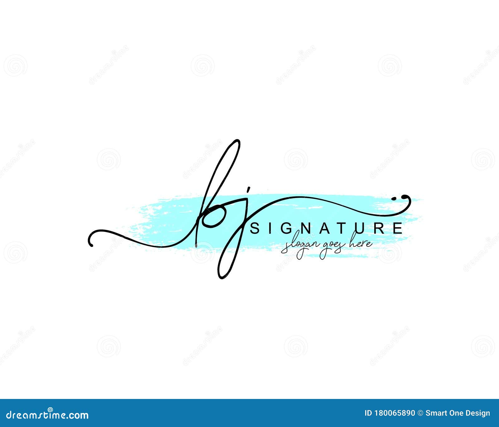 Initial BJ Signature Logo Template Vector Stock Vector - Illustration ...