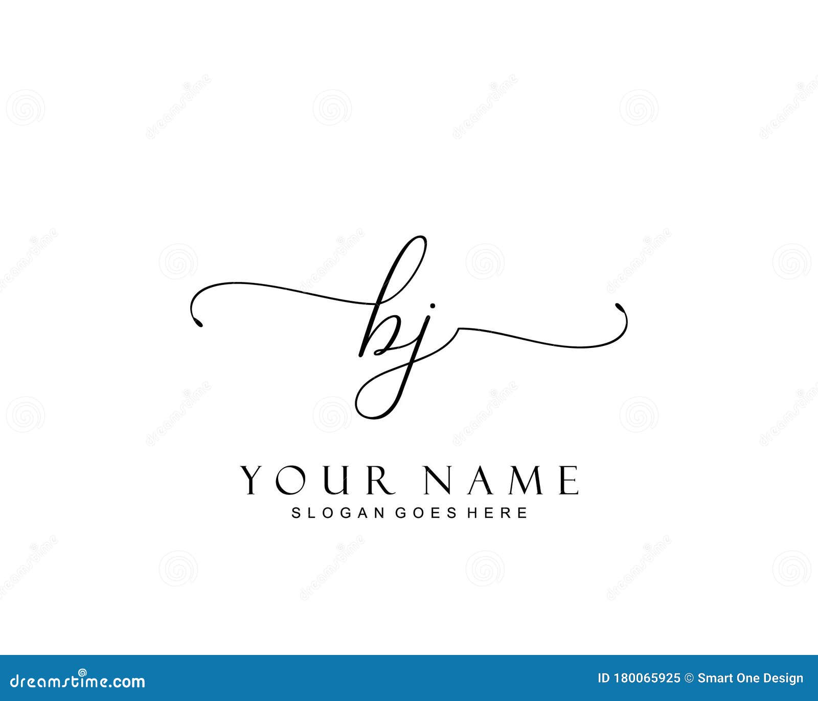 Initial BJ Signature Logo Template Vector Stock Vector - Illustration ...