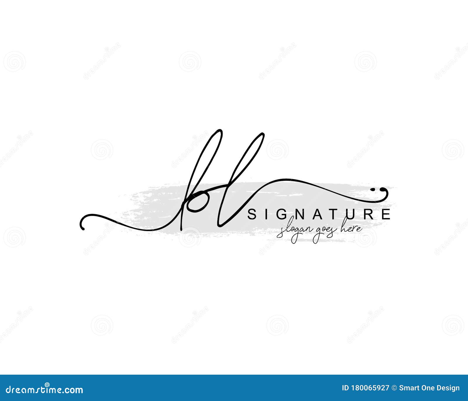 Initial BL Signature Logo Template Vector Stock Vector - Illustration ...