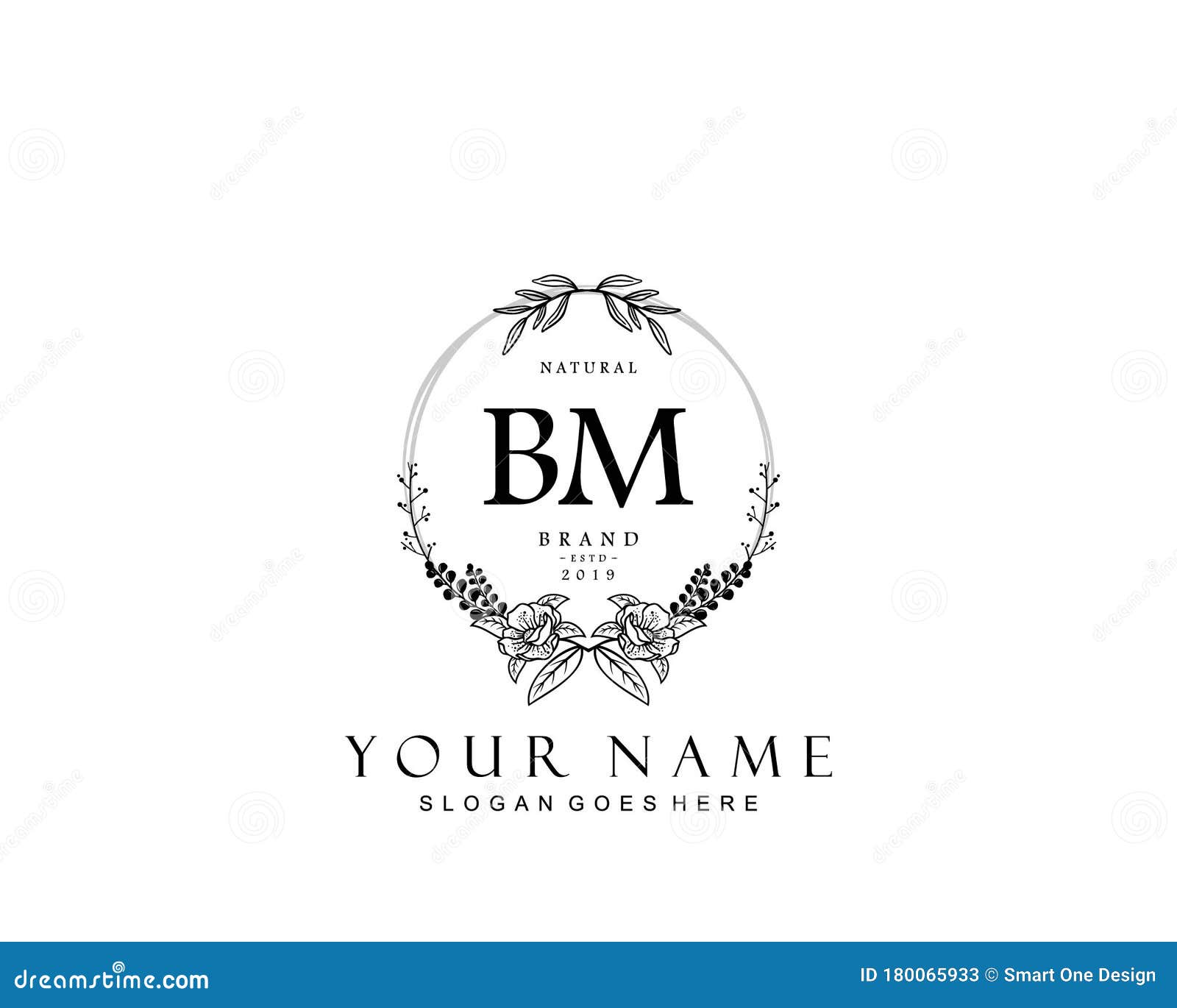 Initial BM Signature Logo Template Vector Stock Vector - Illustration ...