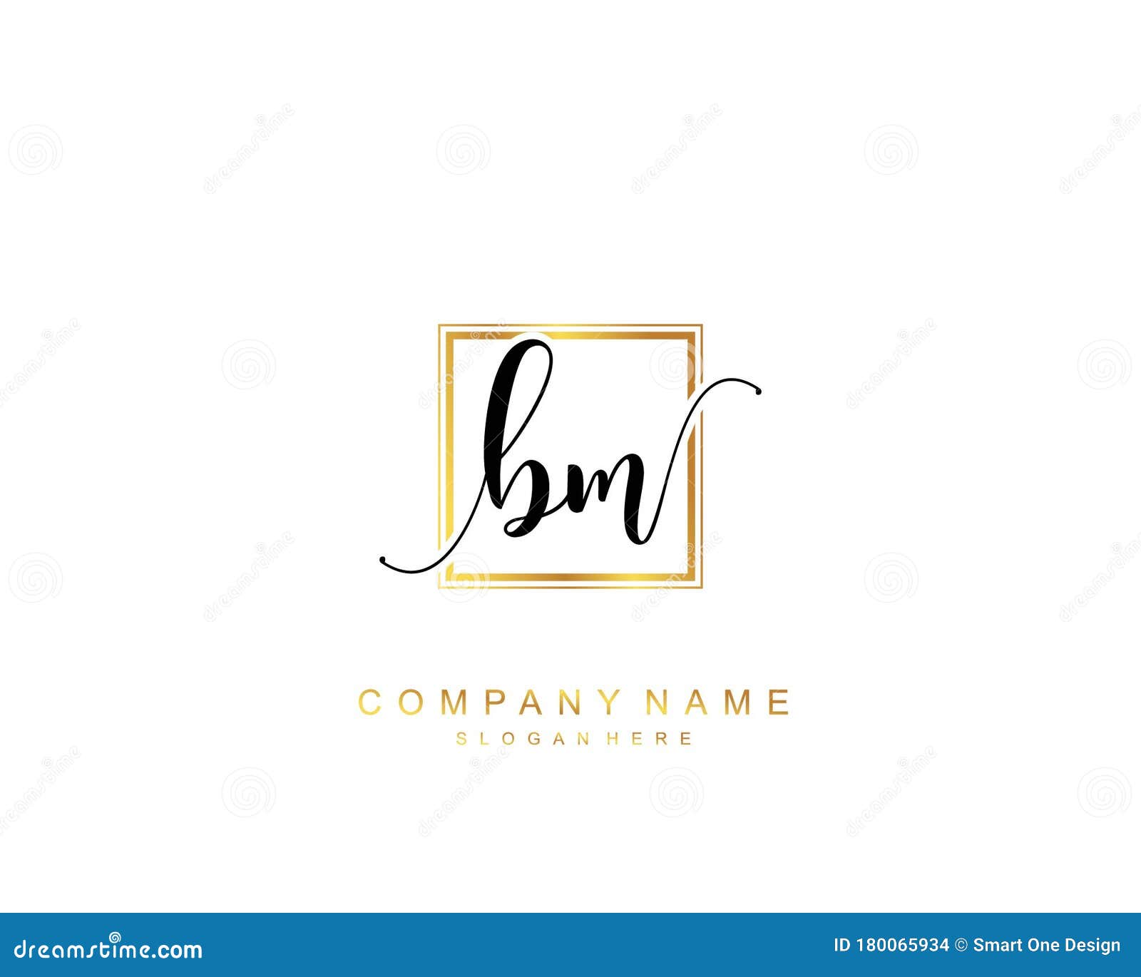 Initial BM Signature Logo Template Vector Stock Vector - Illustration ...