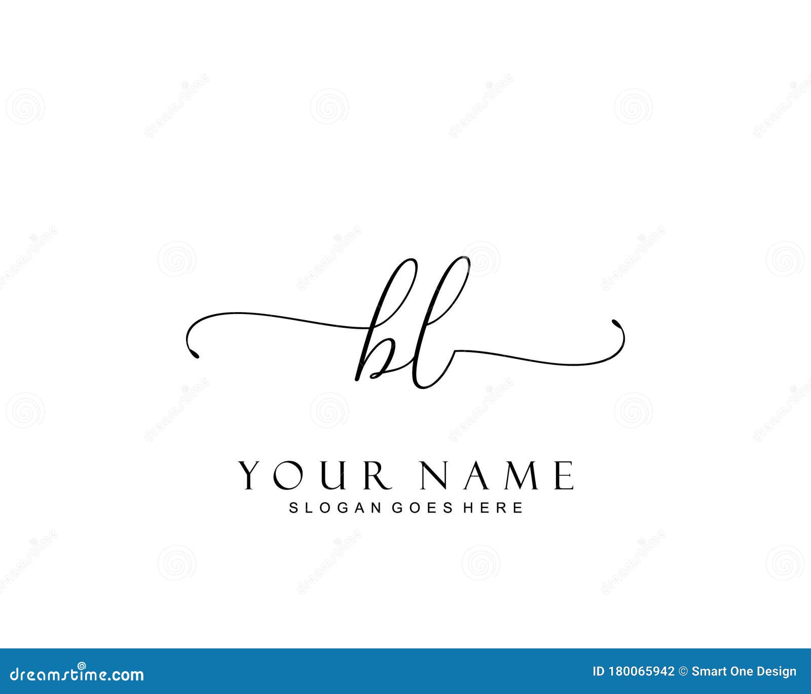 Initial BL Signature Logo Template Vector Stock Vector - Illustration ...