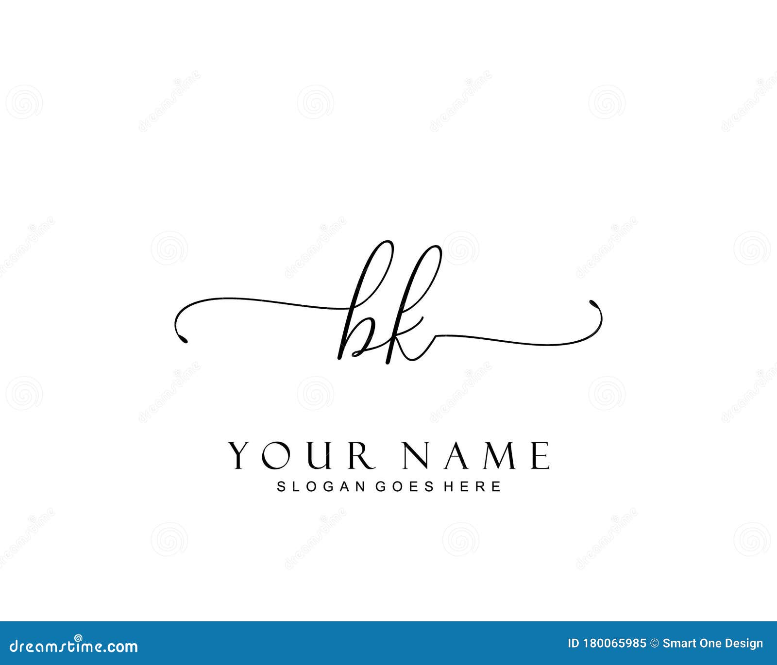 Initial BK Signature Logo Template Vector Stock Vector - Illustration ...