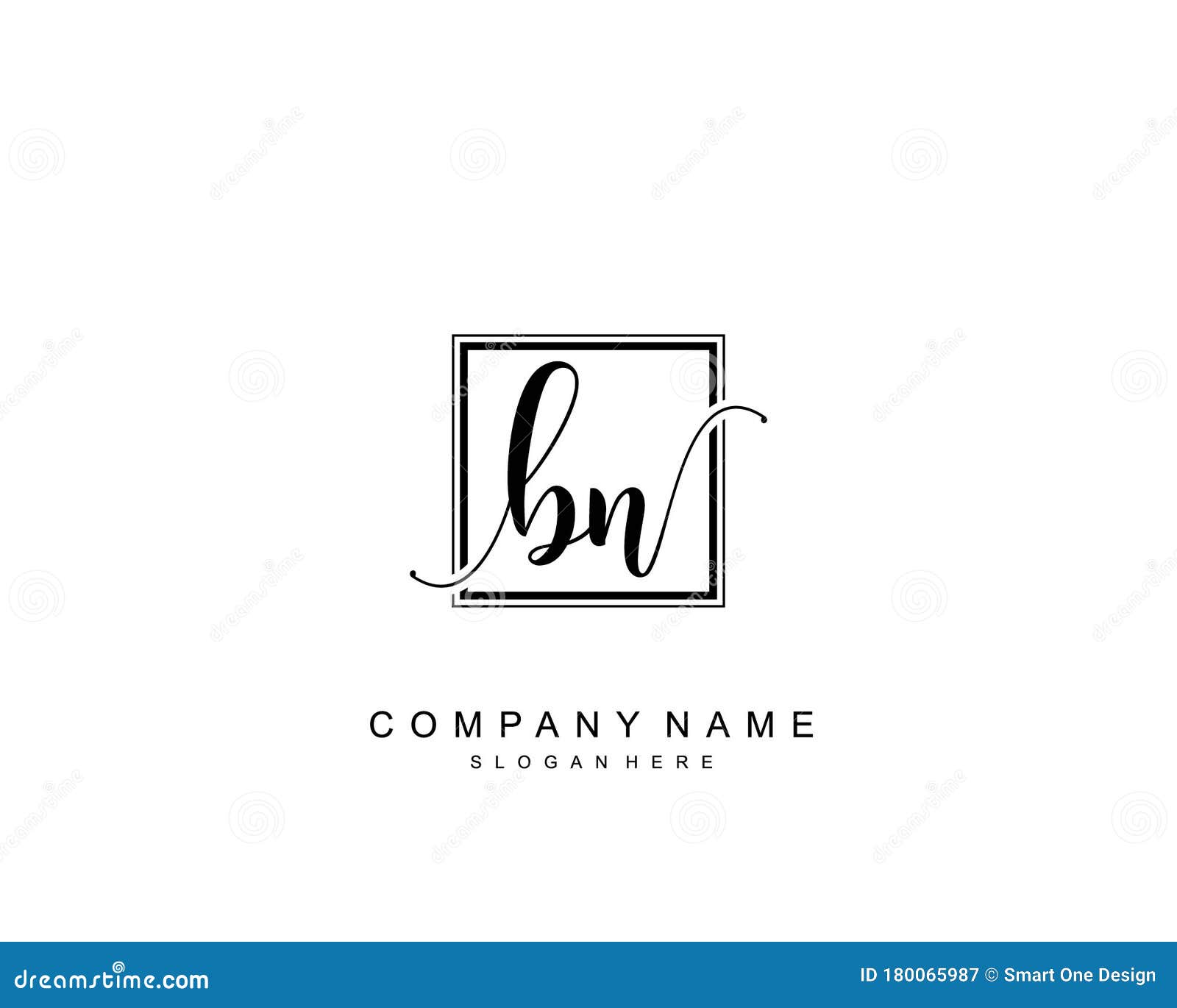 Initial BN Signature Logo Template Vector Stock Vector - Illustration ...