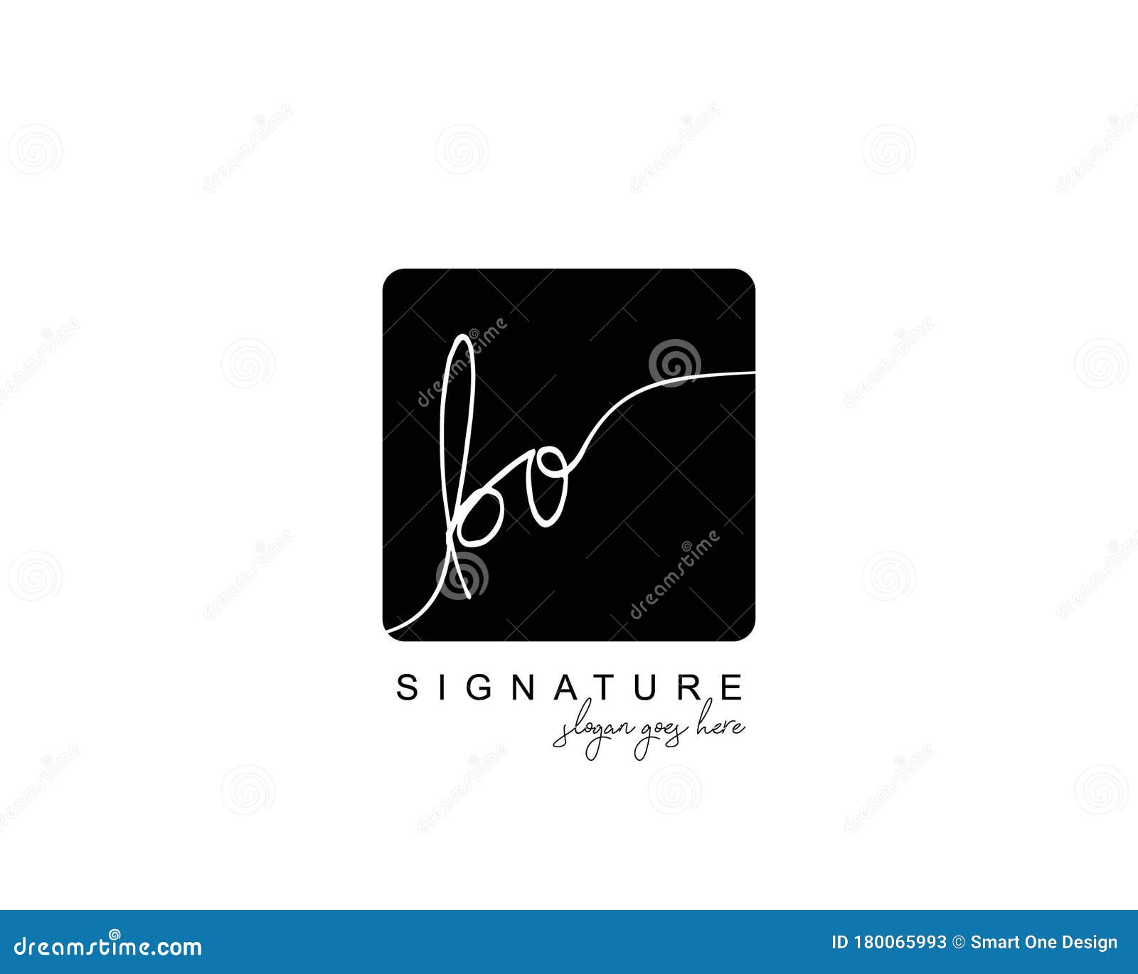 Initial BO Signature Logo Template Vector Stock Vector - Illustration ...