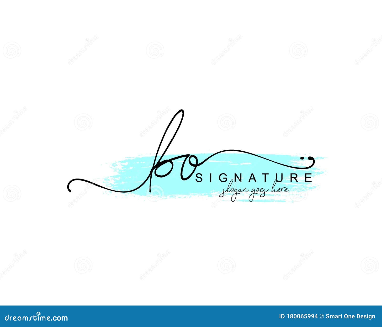 Initial BO Signature Logo Template Vector Stock Vector - Illustration ...
