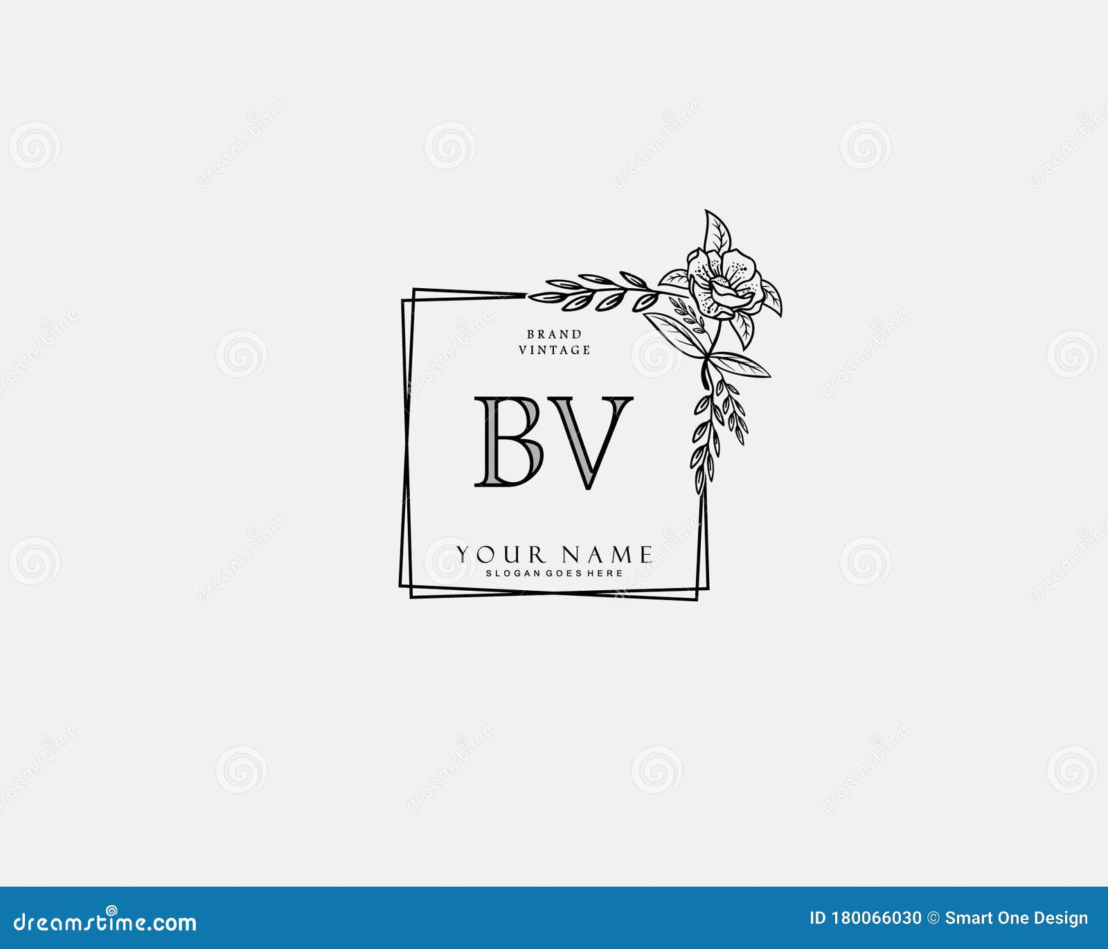 Initial BV Signature Logo Template Vector Stock Vector - Illustration ...