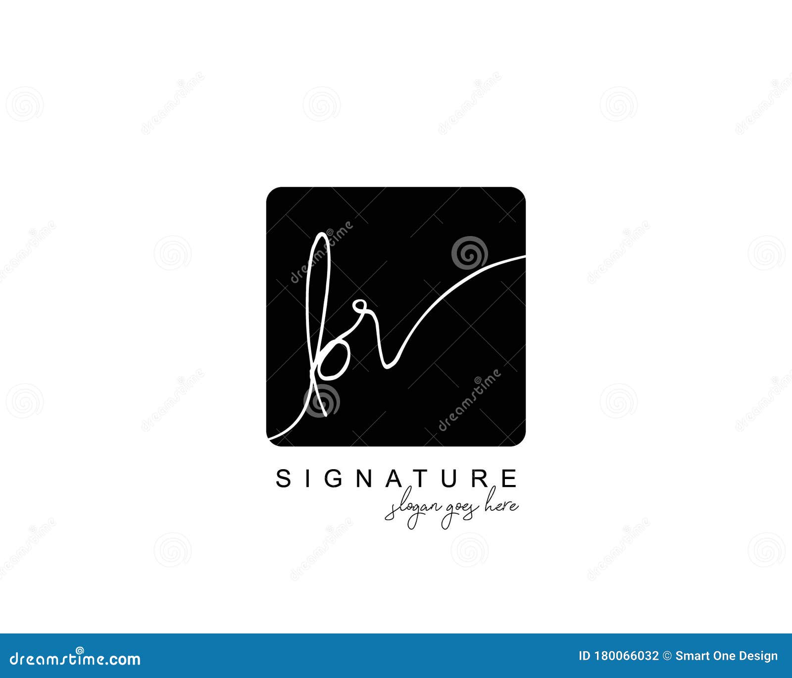 Initial BR Signature Logo Template Vector Stock Vector - Illustration ...