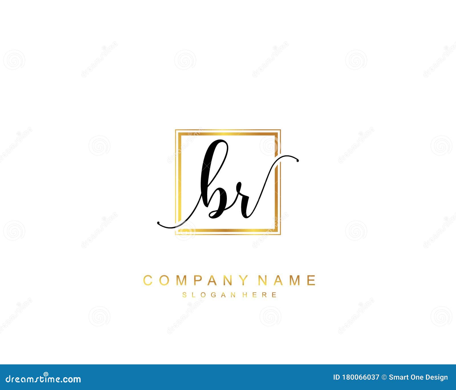 Initial BR Signature Logo Template Vector Stock Vector - Illustration ...