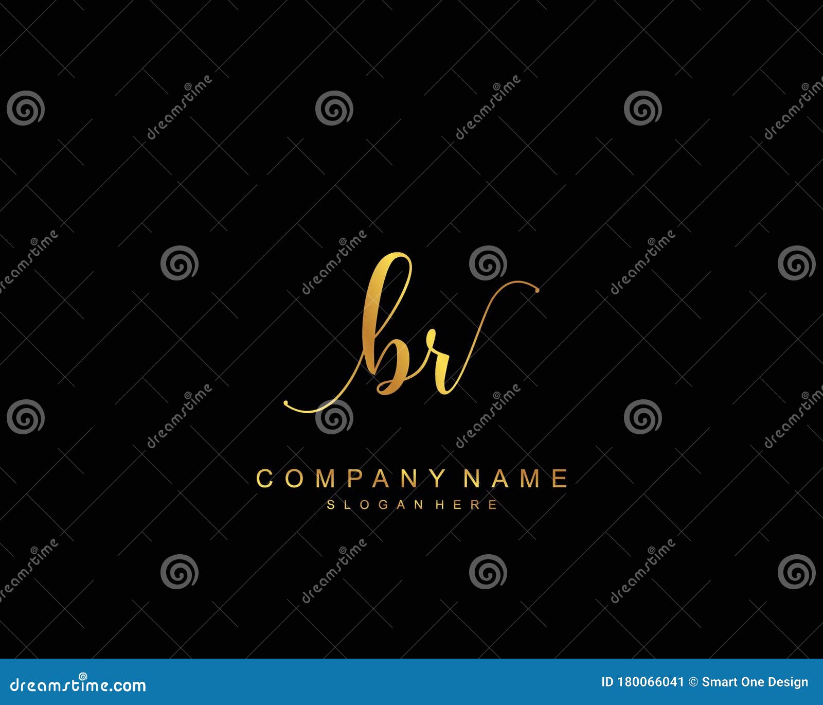 Initial BR Signature Logo Template Vector Stock Vector - Illustration ...
