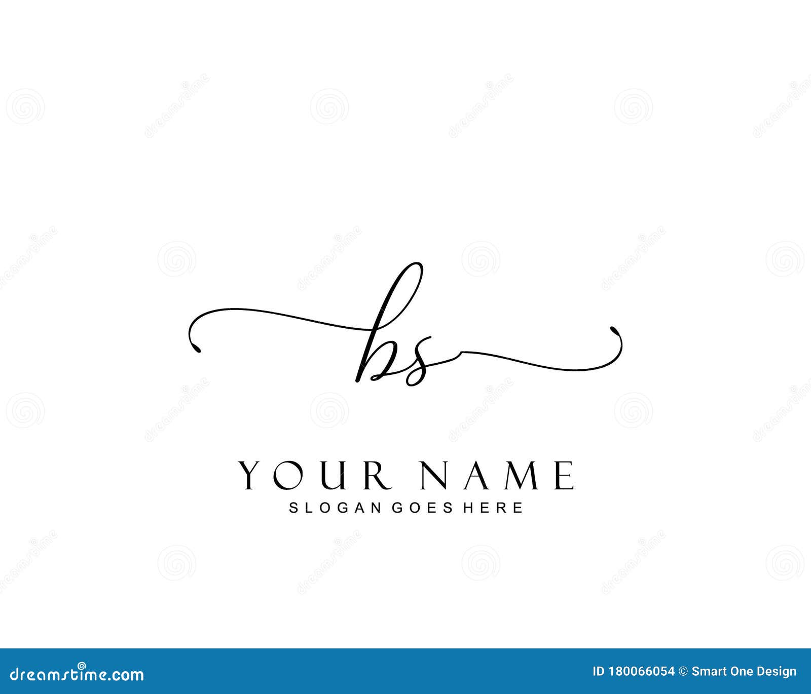Initial BS Signature Logo Template Vector Stock Vector - Illustration ...