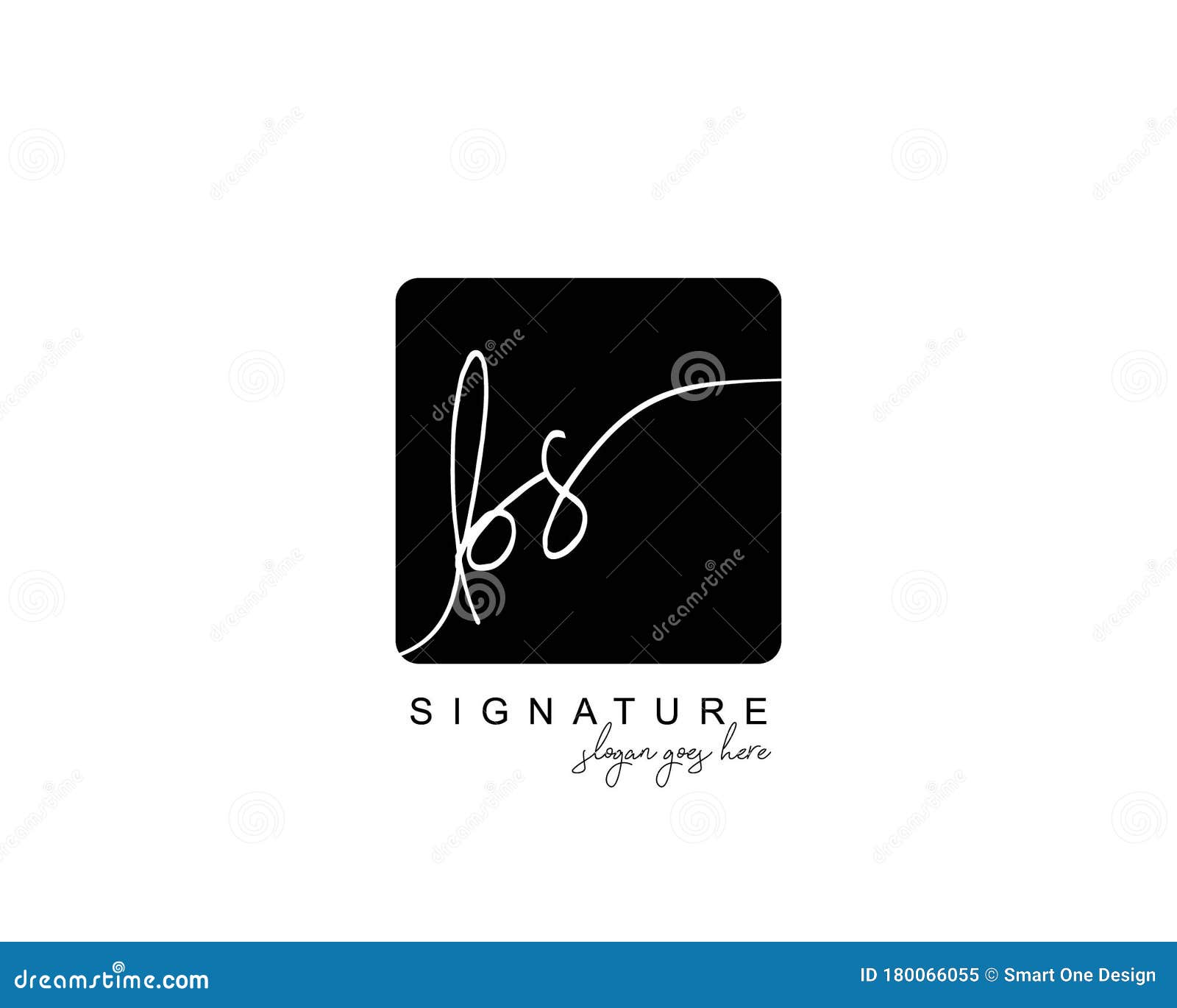 Initial BS Signature Logo Template Vector Stock Vector - Illustration ...