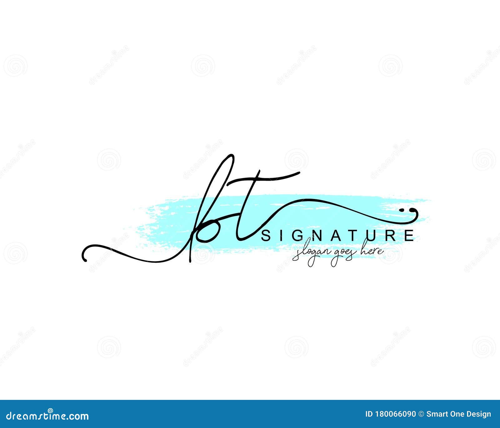 Initial BT Signature Logo Template Vector Stock Vector - Illustration ...