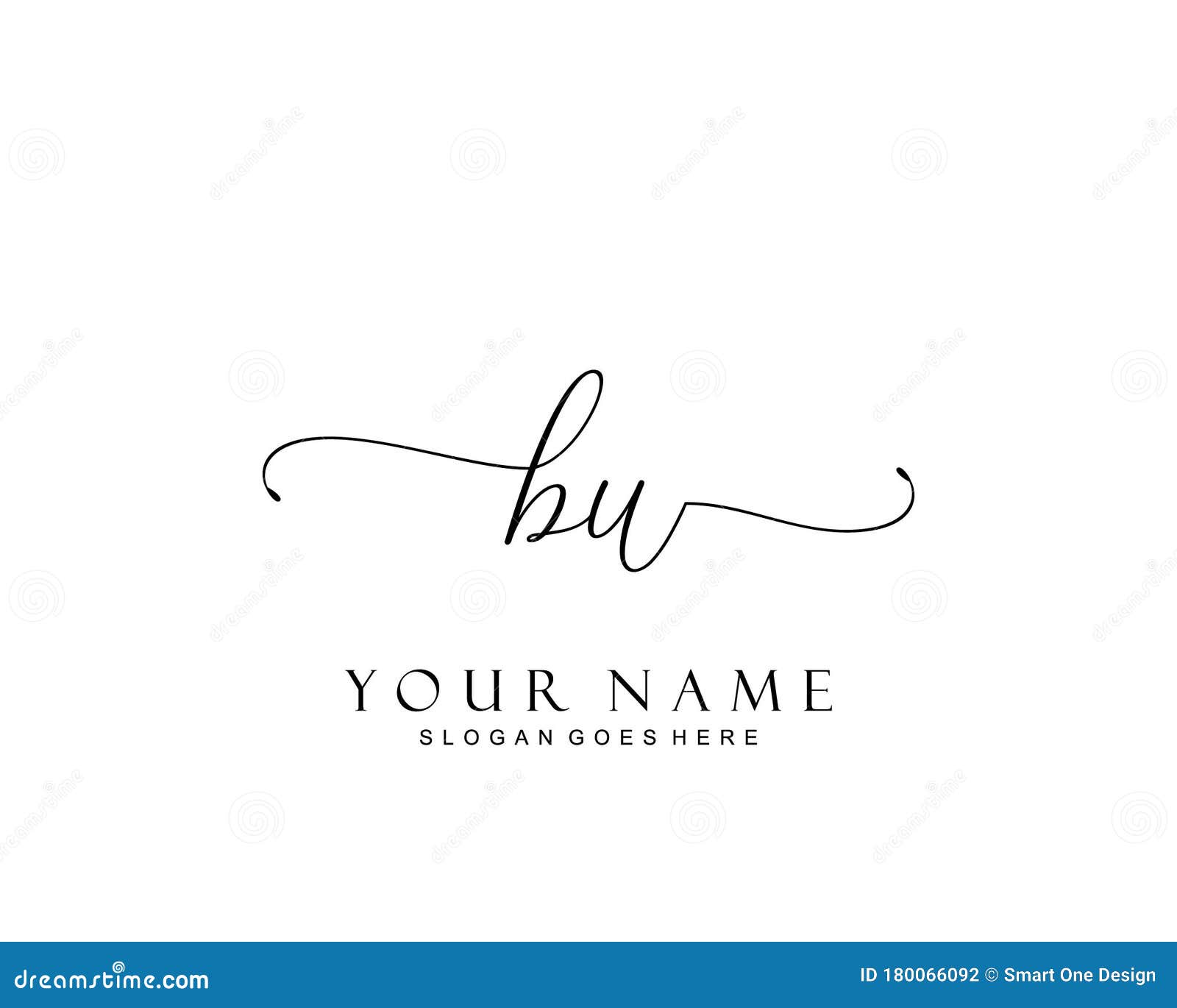 Initial BU Signature Logo Template Vector Stock Vector - Illustration ...