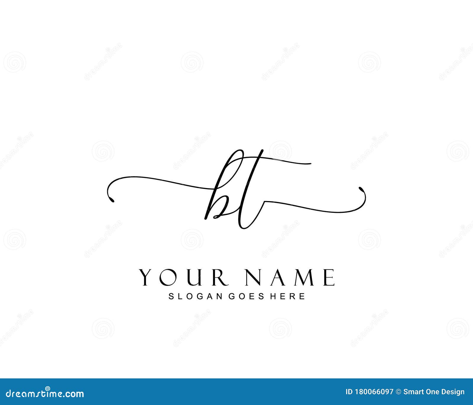 Initial BT Signature Logo Template Vector Stock Vector - Illustration ...