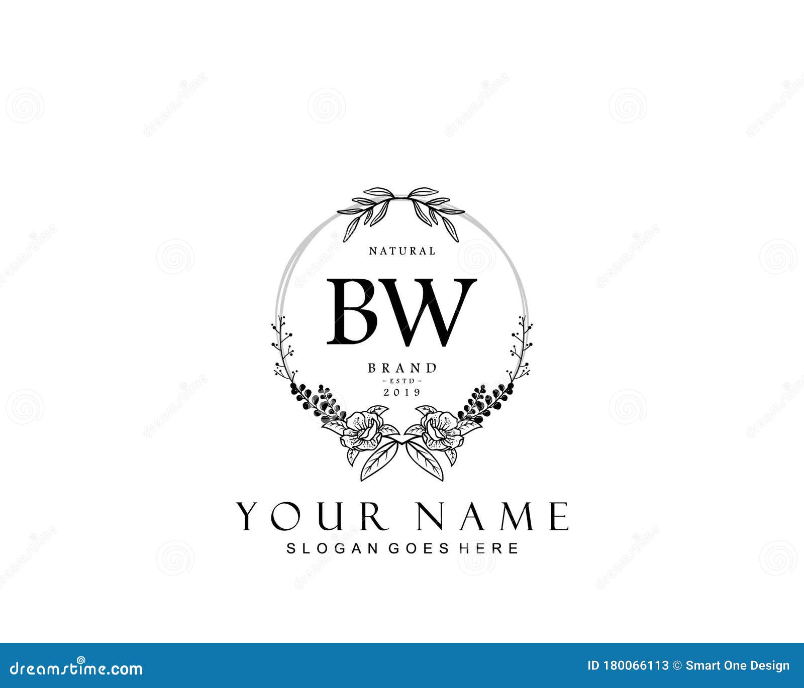Initial BW Signature Logo Template Vector Stock Vector - Illustration ...