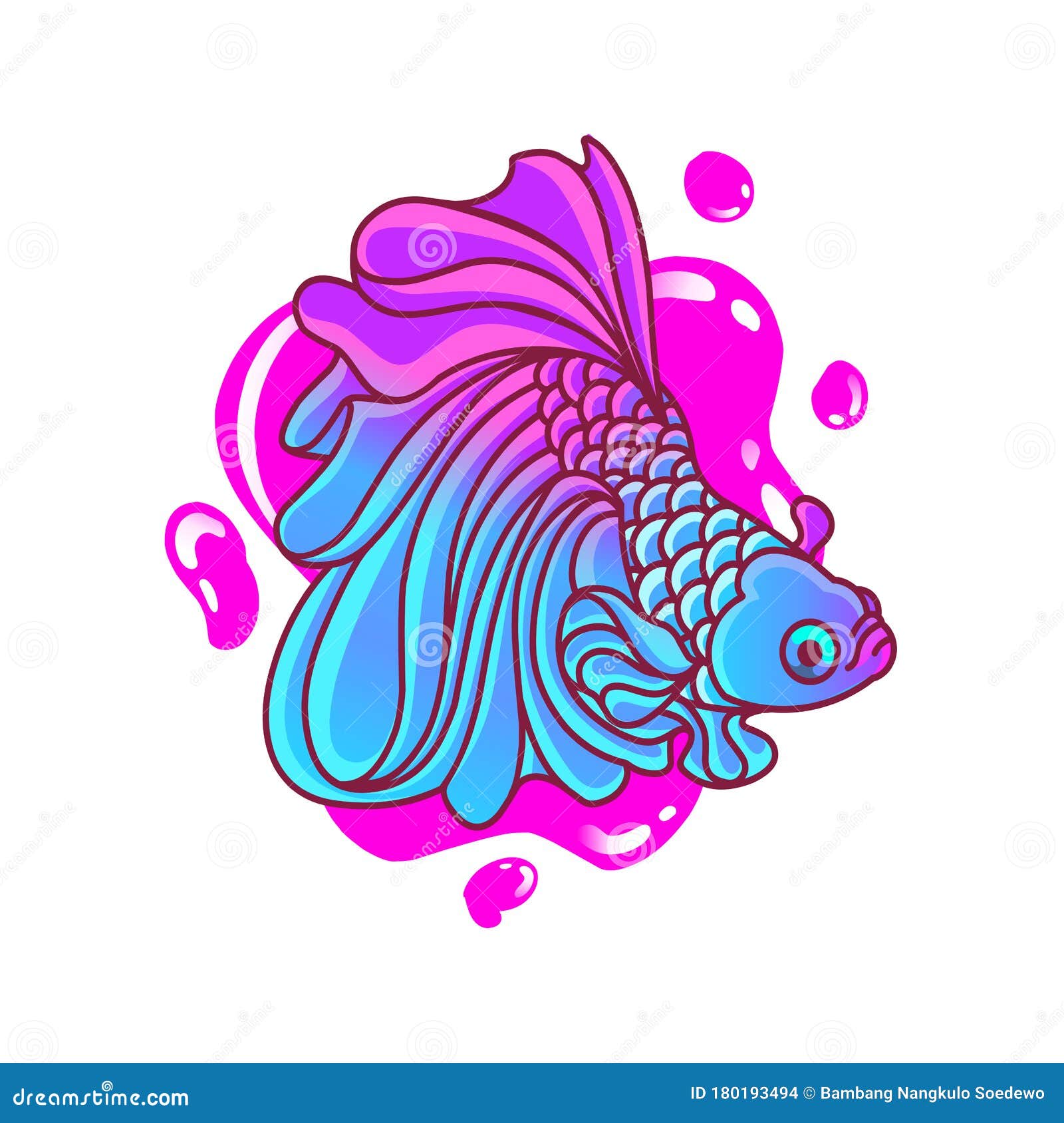 Betta Fish Mascot Logo Design Stock Vector - Illustration of exotic ...