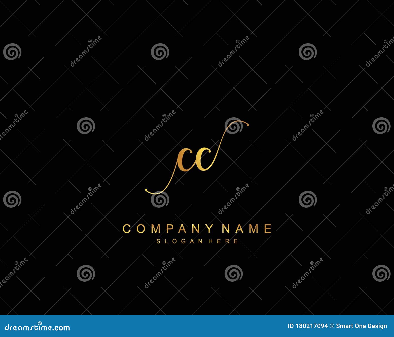 Initial CC Signature Logo Template Vector Stock Vector - Illustration ...