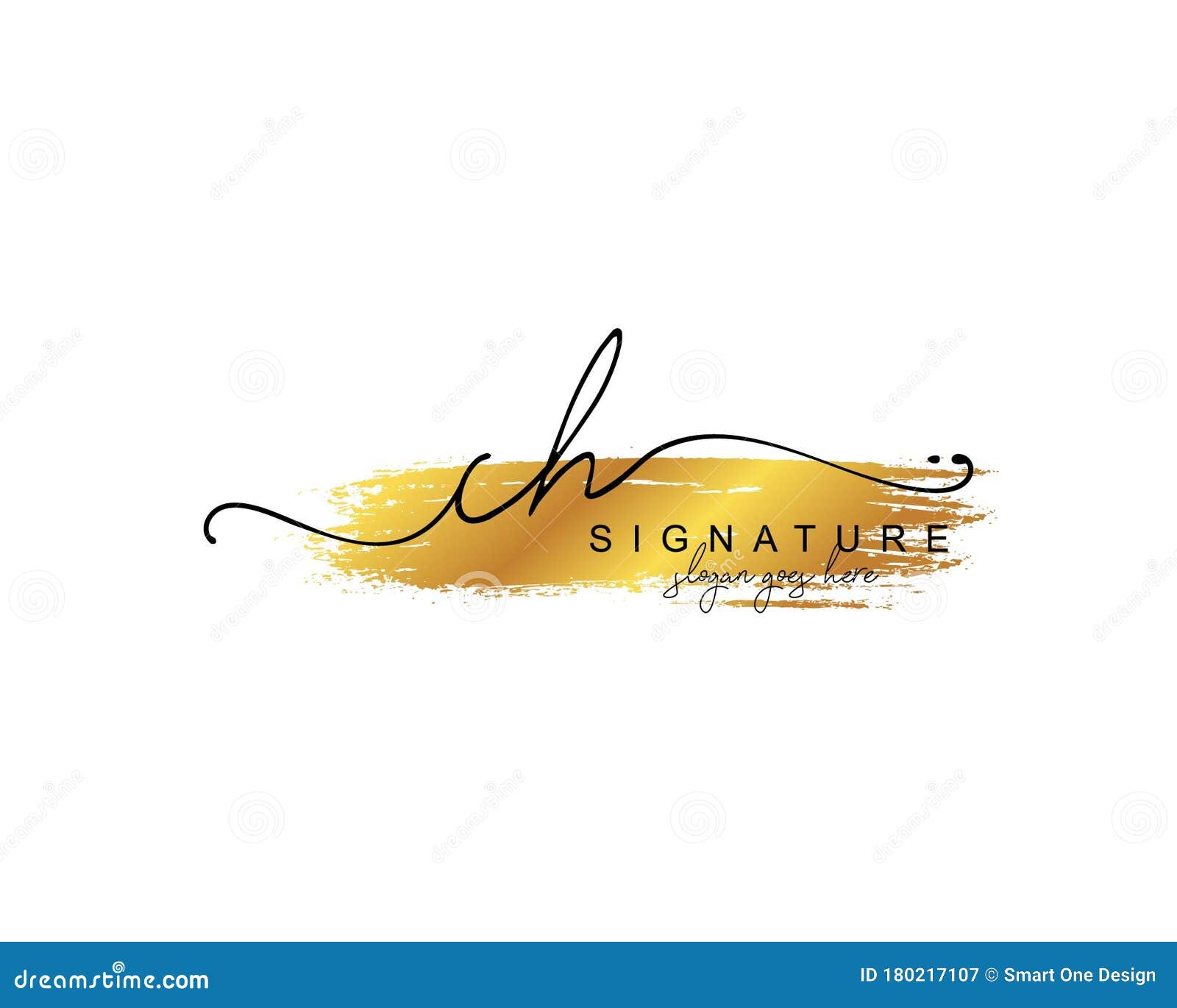 Initial CH Signature Logo Template Vector Stock Vector - Illustration ...