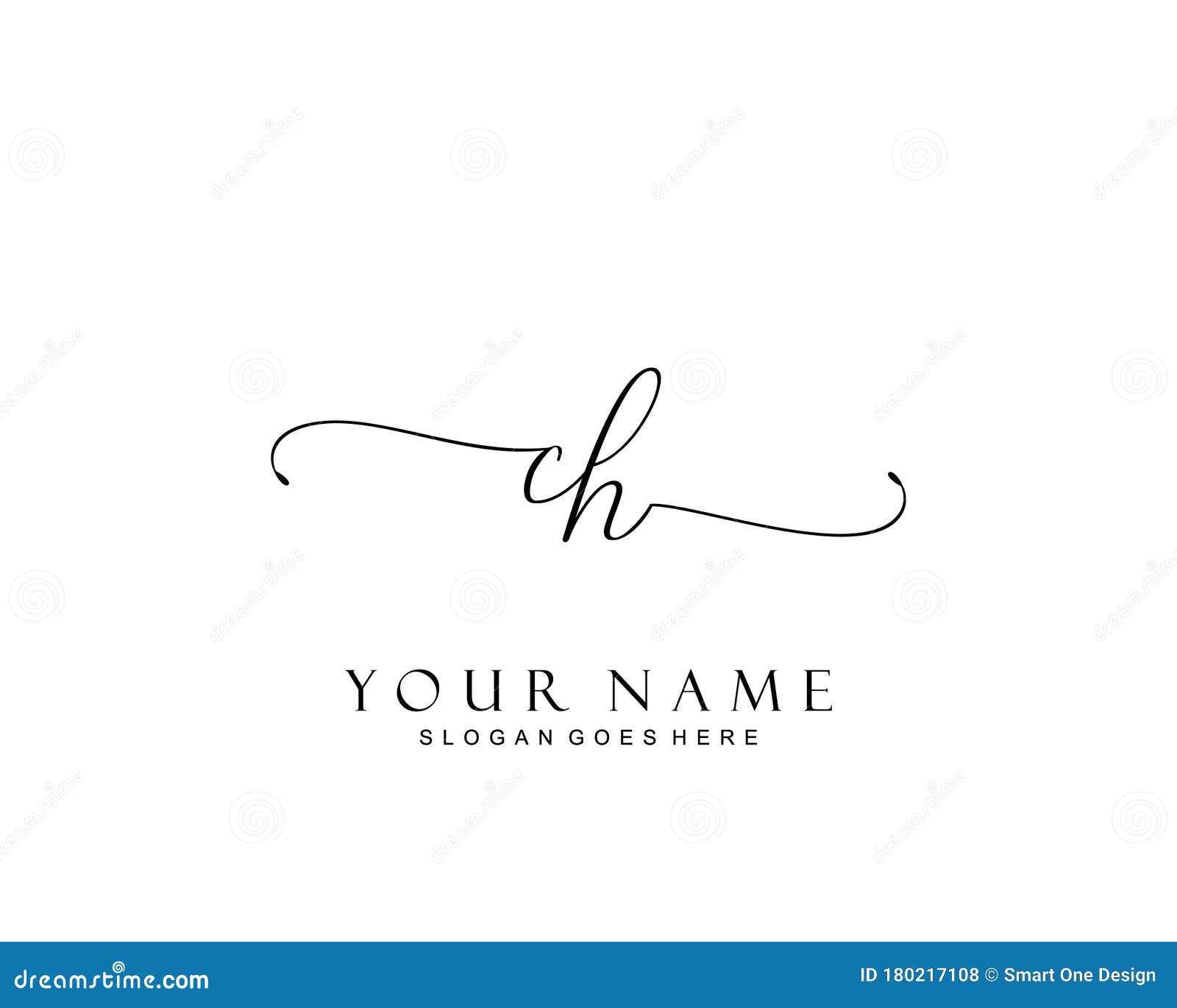 Initial CH Signature Logo Template Vector Stock Vector - Illustration ...