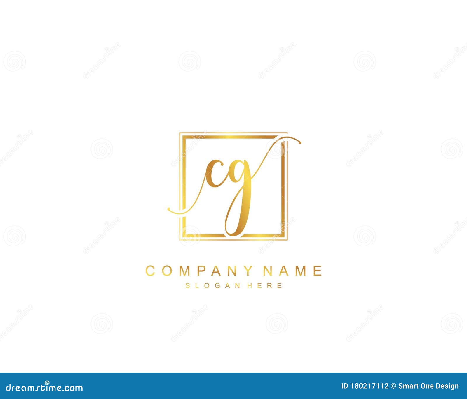 Initial CG Signature Logo Template Vector Stock Vector - Illustration ...