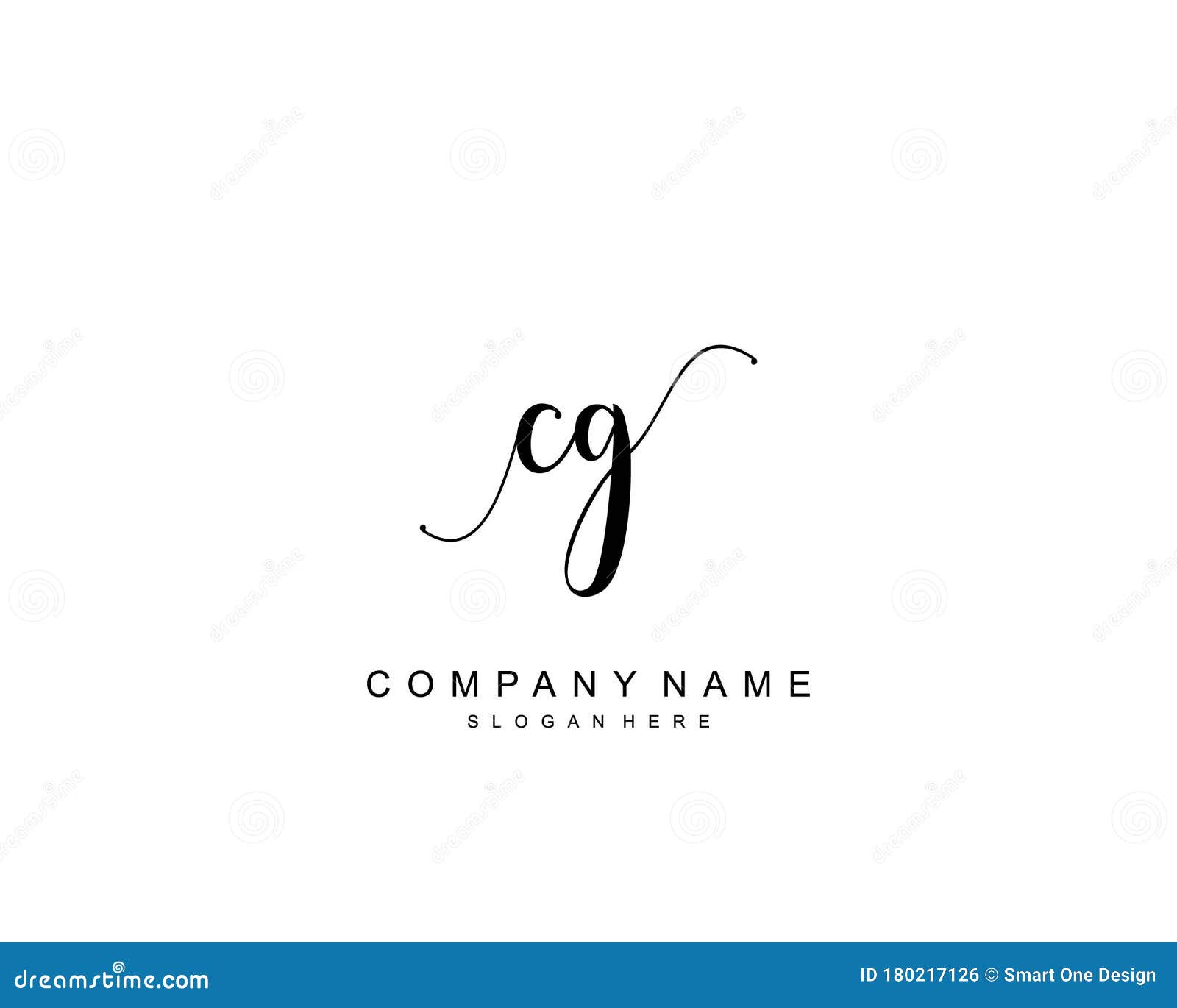 Initial CG Signature Logo Template Vector Stock Vector - Illustration ...