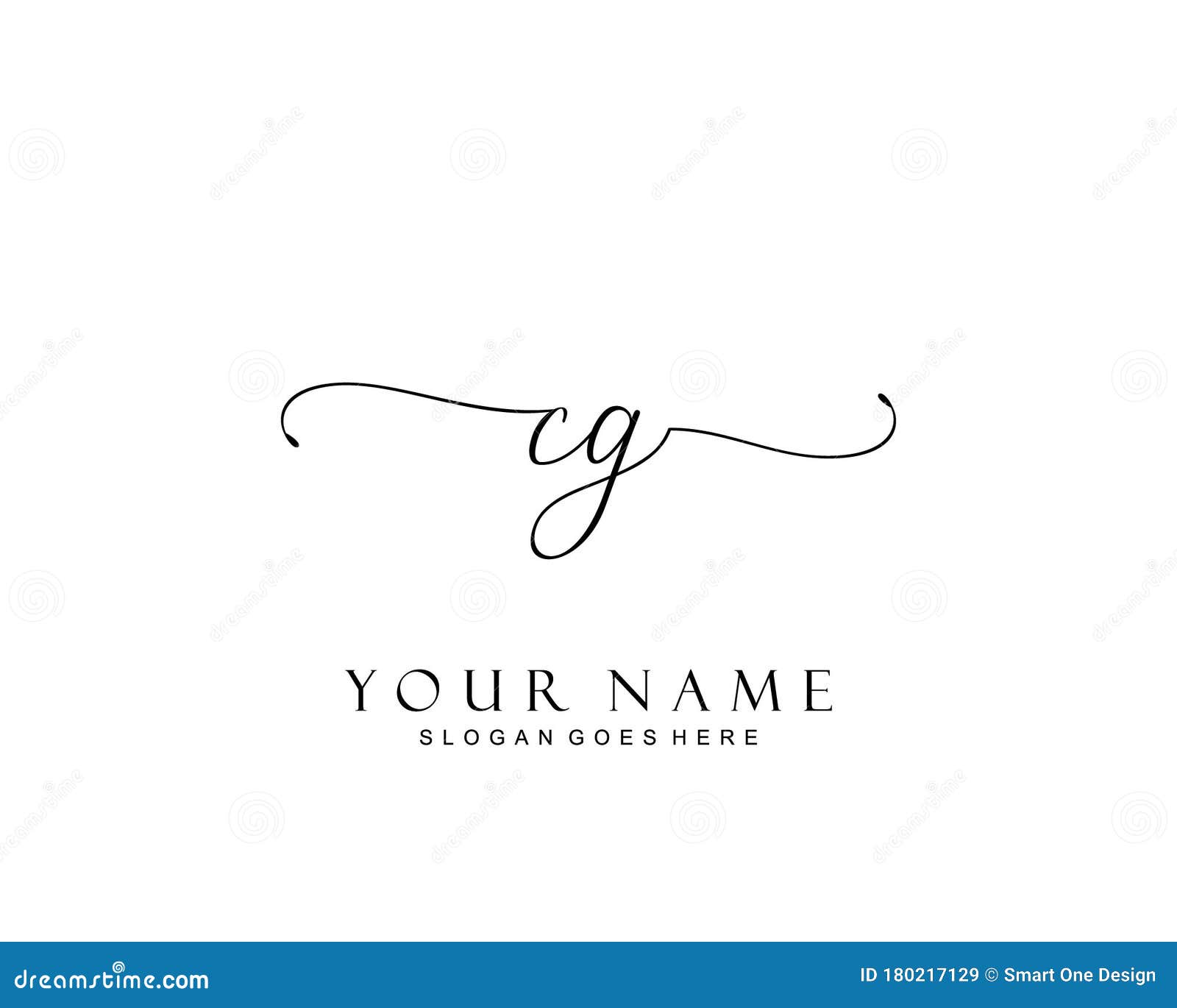 Initial CG Signature Logo Template Vector Stock Vector - Illustration ...
