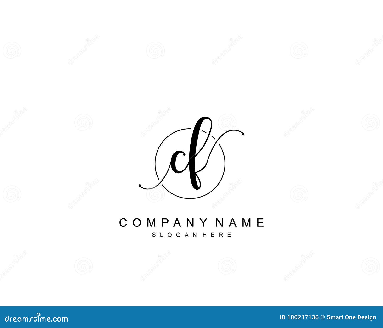 Initial CF Signature Logo Template Vector Stock Vector - Illustration ...