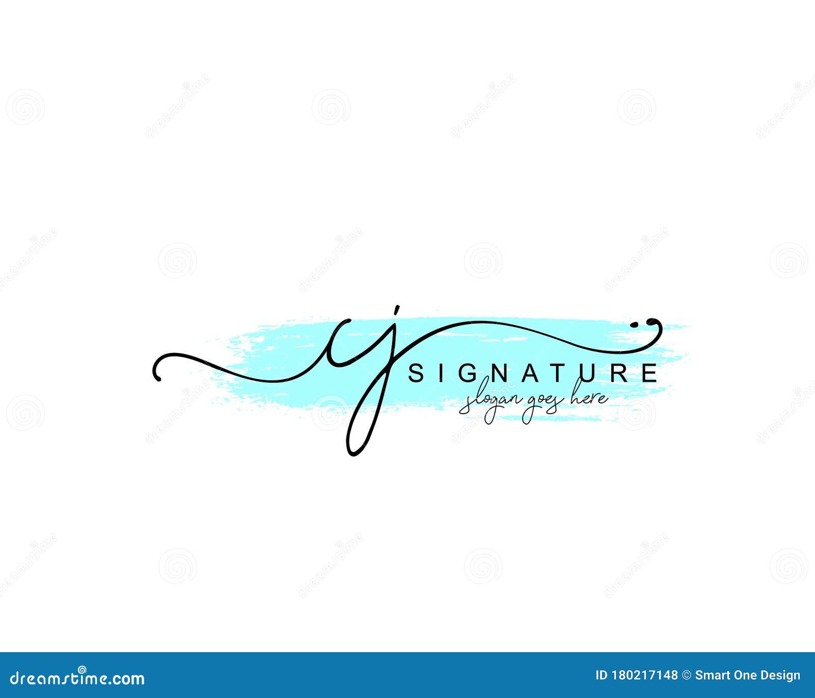 Initial CJ Signature Logo Template Vector Stock Vector - Illustration ...
