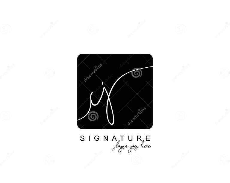 Initial CJ Signature Logo Template Vector Stock Vector - Illustration ...