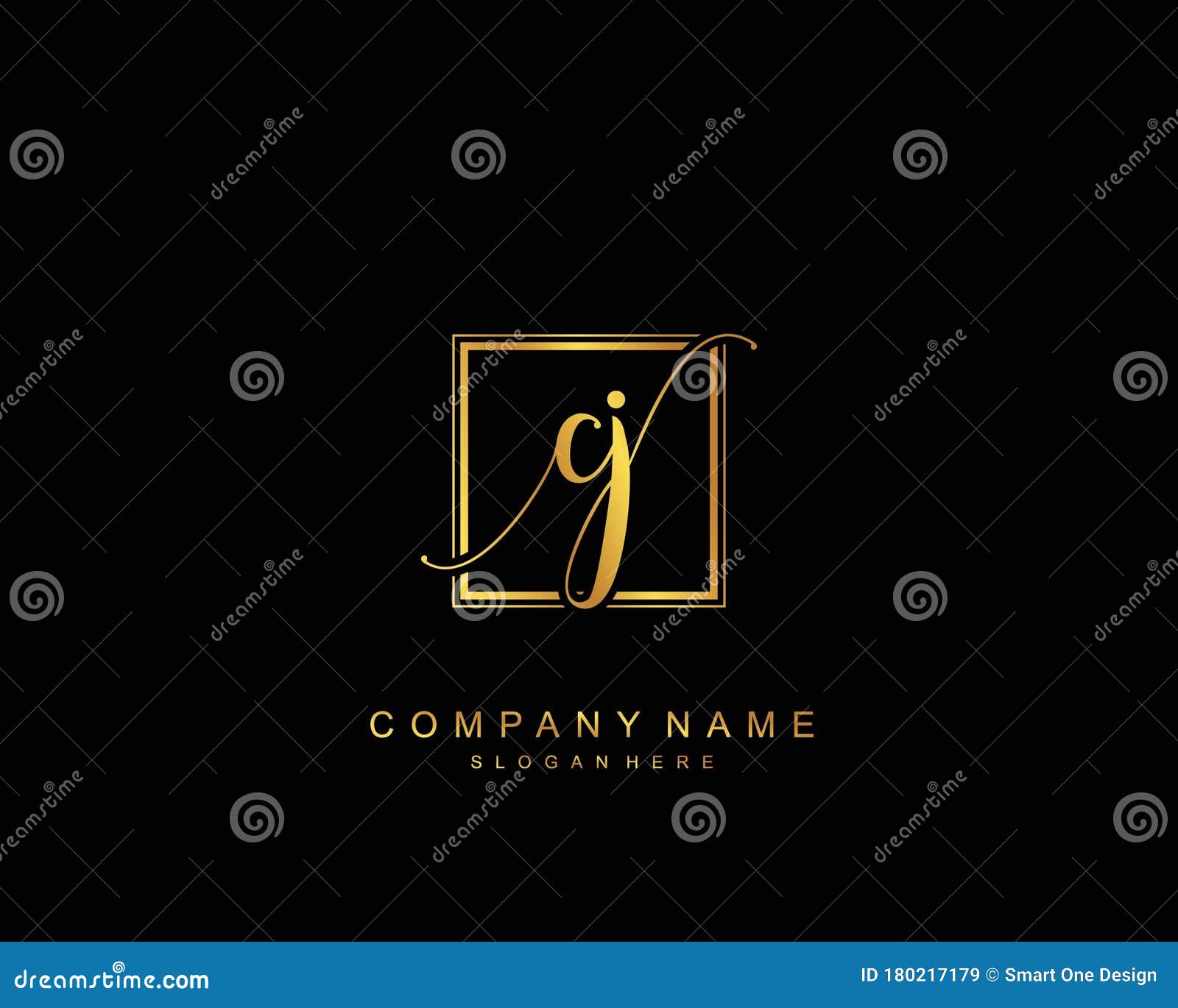 Initial CJ Signature Logo Template Vector Stock Vector - Illustration ...