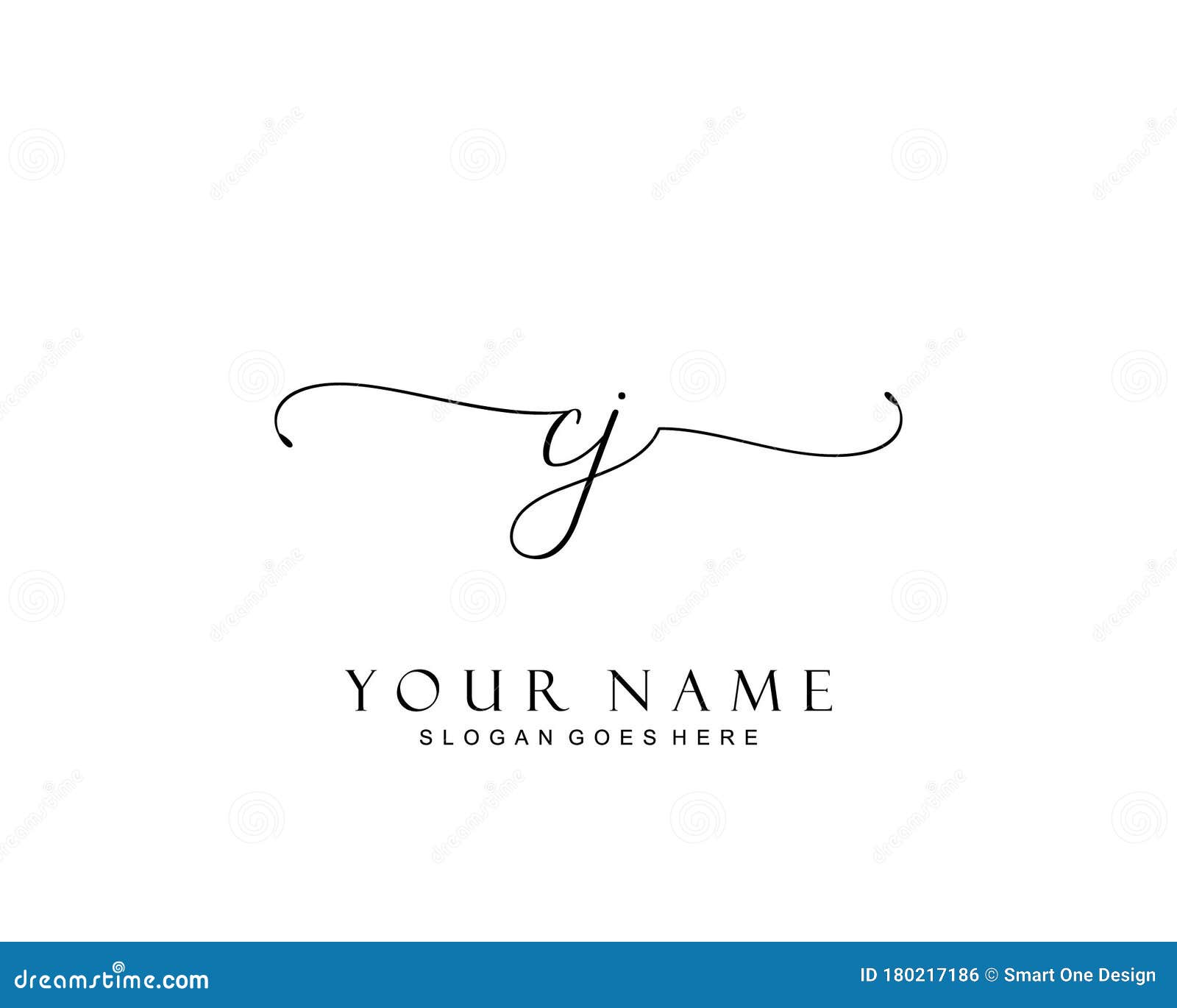 Initial CJ Signature Logo Template Vector Stock Vector - Illustration ...