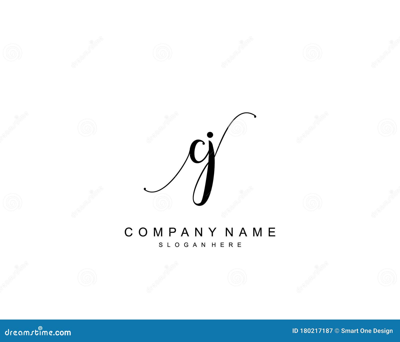 Initial CJ Signature Logo Template Vector Stock Vector - Illustration ...