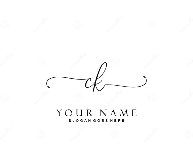 Initial CK Signature Logo Template Vector Stock Vector - Illustration ...