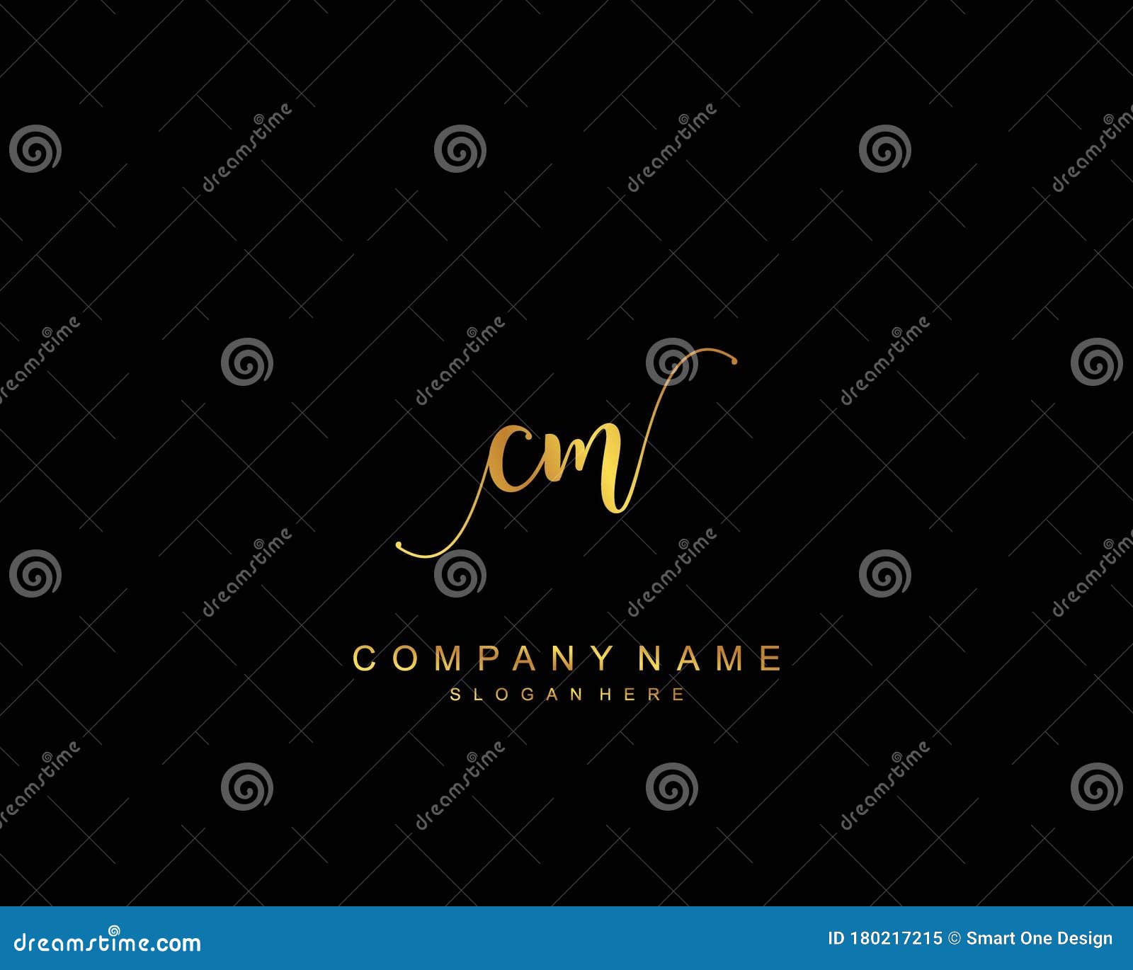 Initial CM Signature Logo Template Vector Stock Vector - Illustration ...