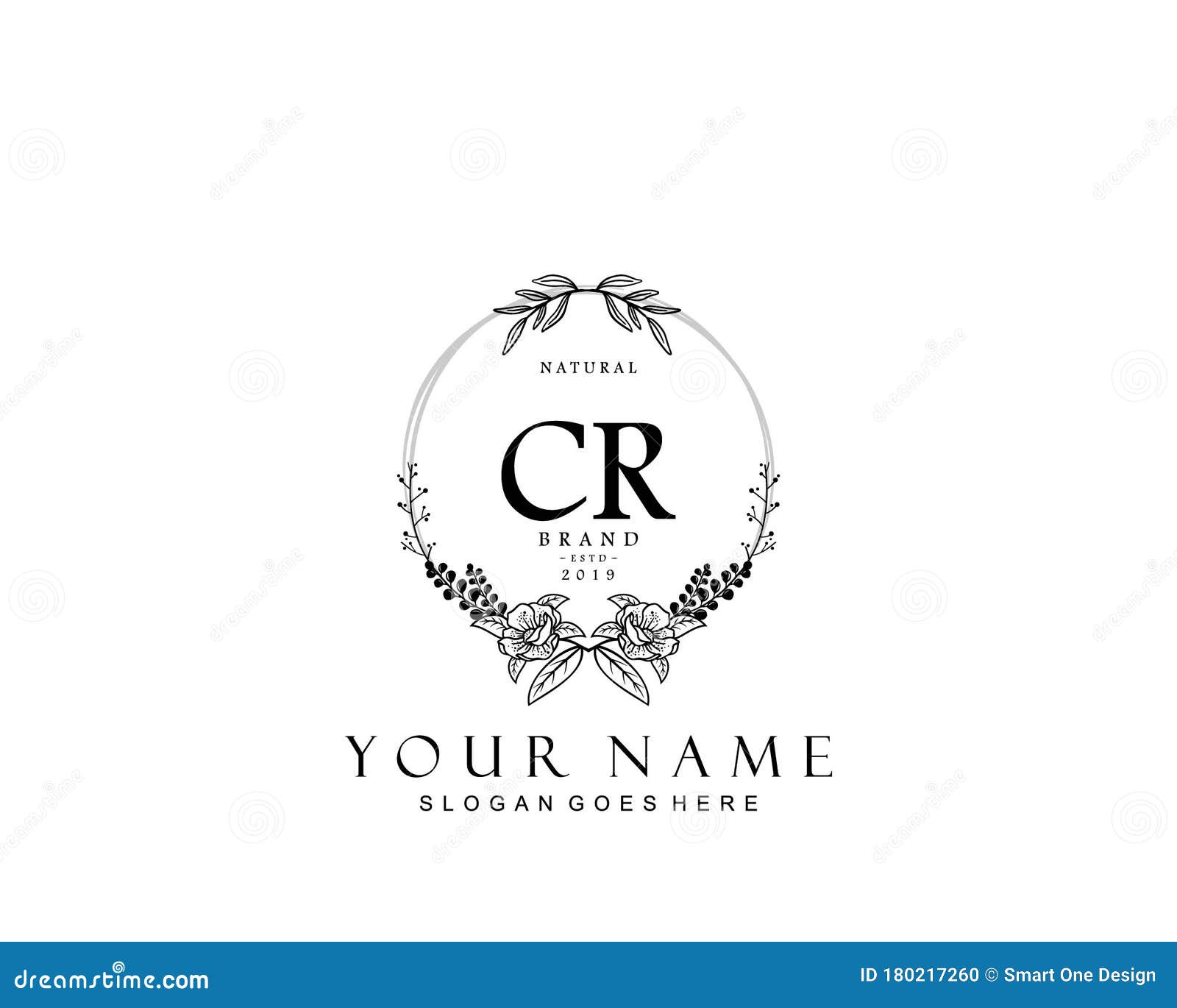 Initial CR Signature Logo Template Vector Stock Vector - Illustration ...