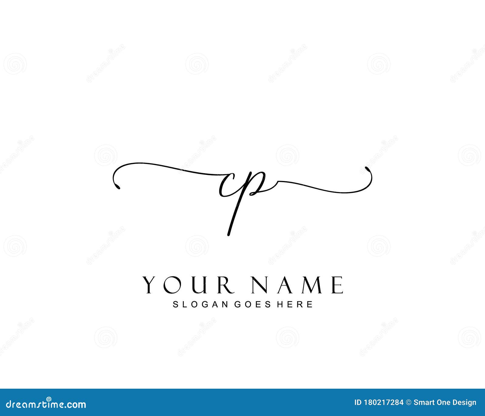 Initial CP Signature Logo Template Vector Stock Vector - Illustration ...