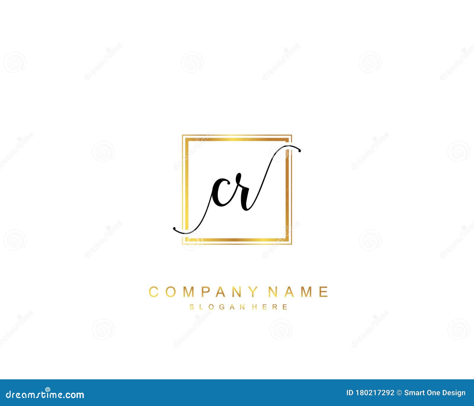 Initial CR Signature Logo Template Vector Stock Vector - Illustration ...