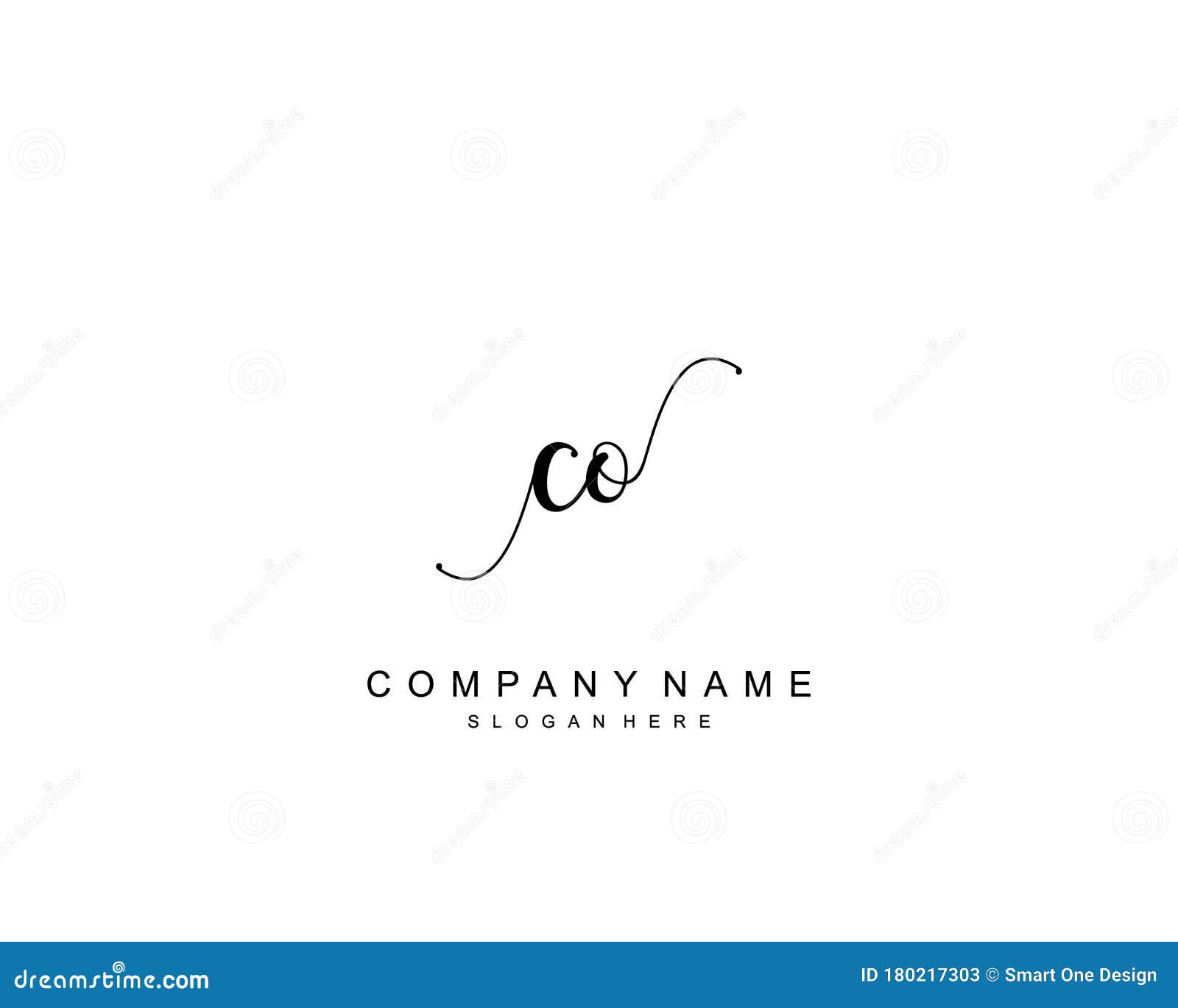 Initial CO Signature Logo Template Vector Stock Vector - Illustration ...