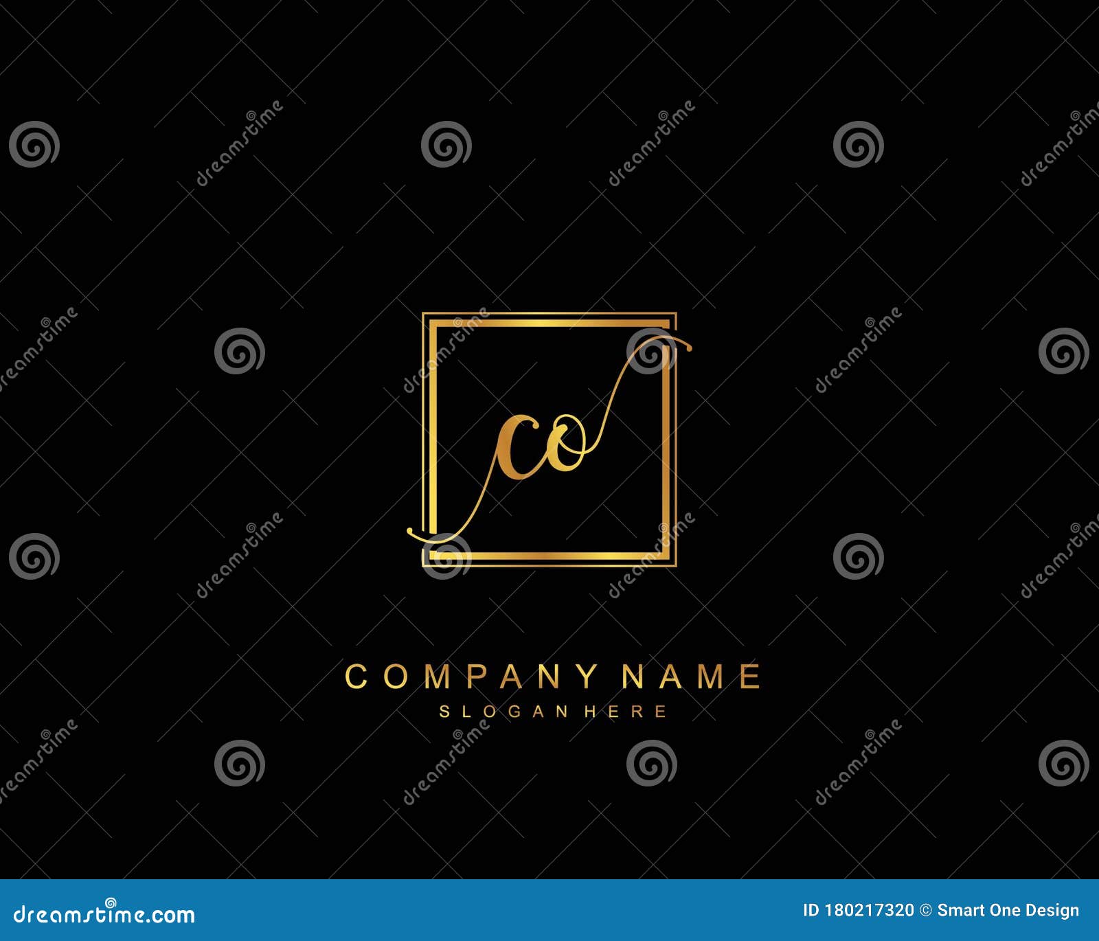 Initial CO Signature Logo Template Vector Stock Vector - Illustration ...