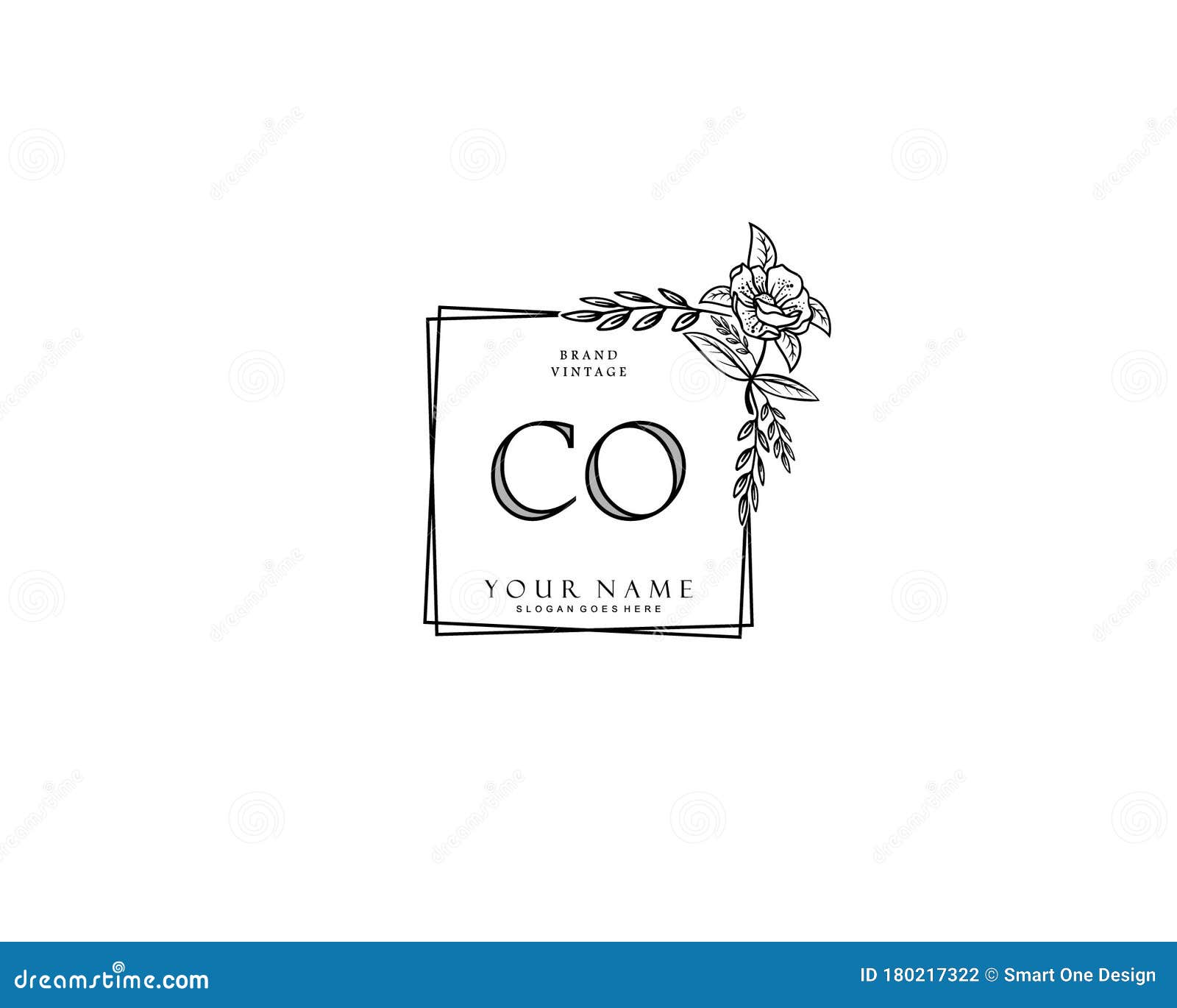 Initial CO Signature Logo Template Vector Stock Vector - Illustration ...