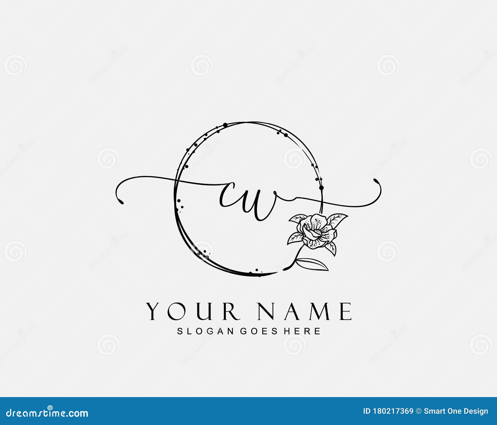 Initial CW Signature Logo Template Vector Stock Vector - Illustration ...