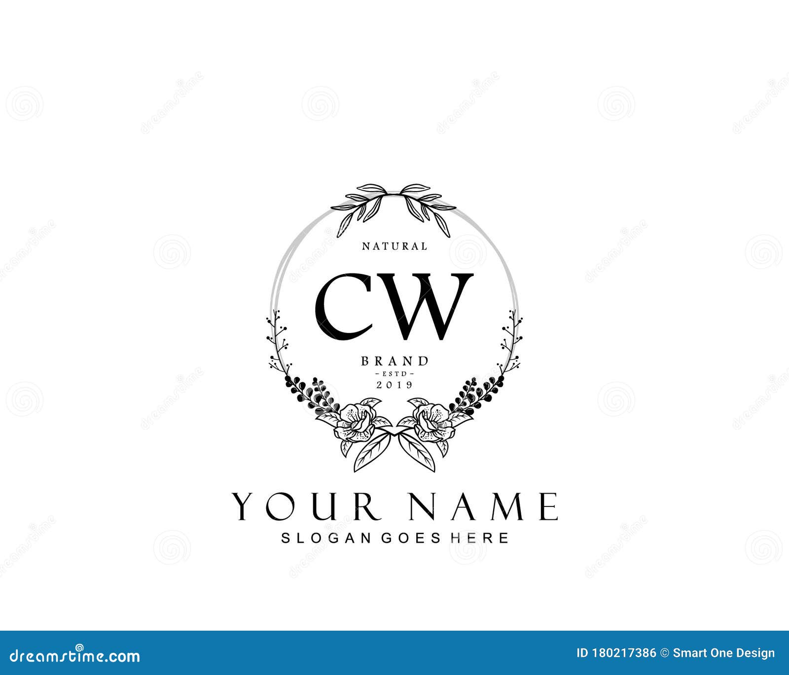 Initial CW Signature Logo Template Vector Stock Vector - Illustration ...